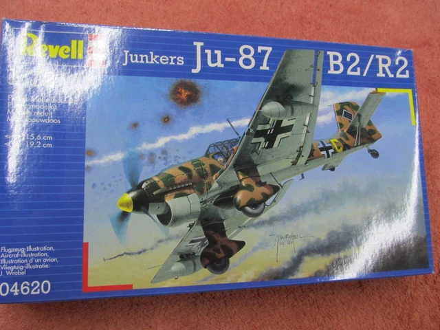 REVELL 1:72 JUNKERS Ju-87 B2/R2 German W II Dive Bomber Kit #04620 NEW ...