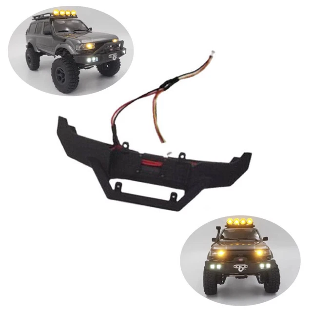 MODIFIED NYLON FRONT Bumper with Light For FMS 1/18 FCX18 LC80 RC Car ...