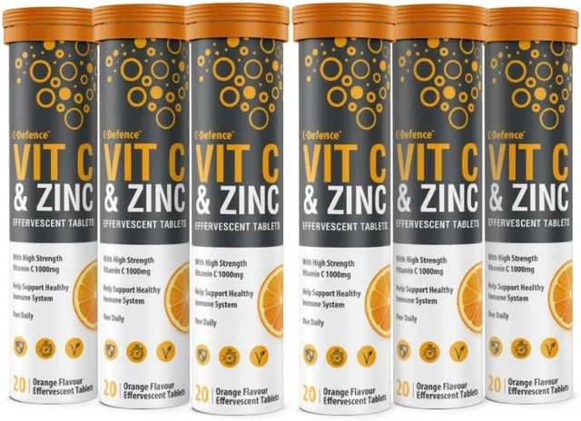 VITAMIN C 1000MG & Zinc 15Mg Orange Flavour Effervescent Tablets by ...