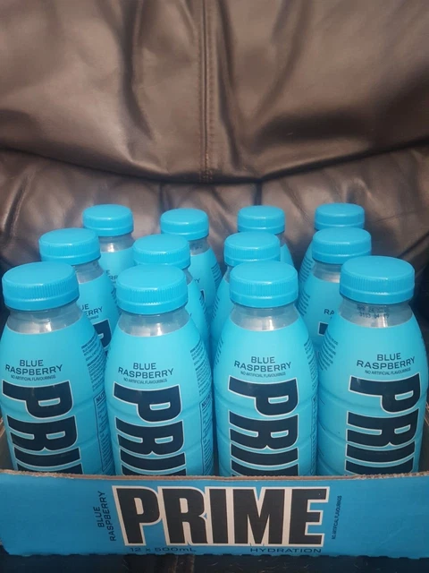 PRIME HYDRATION DRINK - Blue Raspberry 12 pack 500ml 12 unopened ...