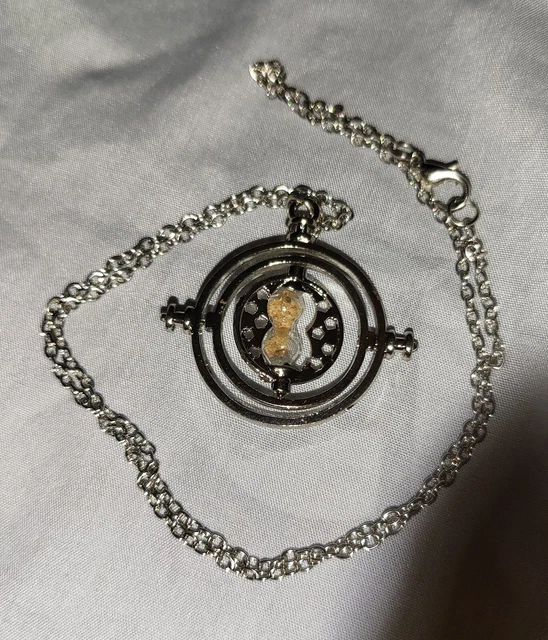 HARRY POTTER SILVER Time Turner Pendant Disney Jewelry Witch Craft ...