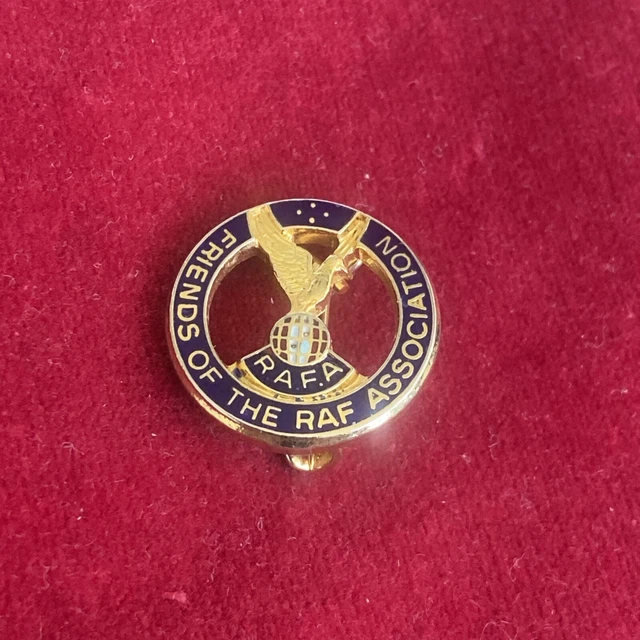 R.A.F.A. FRIENDS OF The R.A.F. Association Gold Tone & Enamel Lapel Pin ...