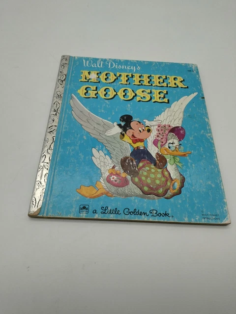 VINTAGE LITTLE GOLDEN BOOK WALT DISNEY'S MOTHER GOOSE 1952 printing $14 ...