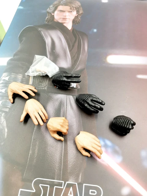 HOT TOYS 1/6 Scale Anakin Skywalker Hands Figure Accessories Star Wars ...