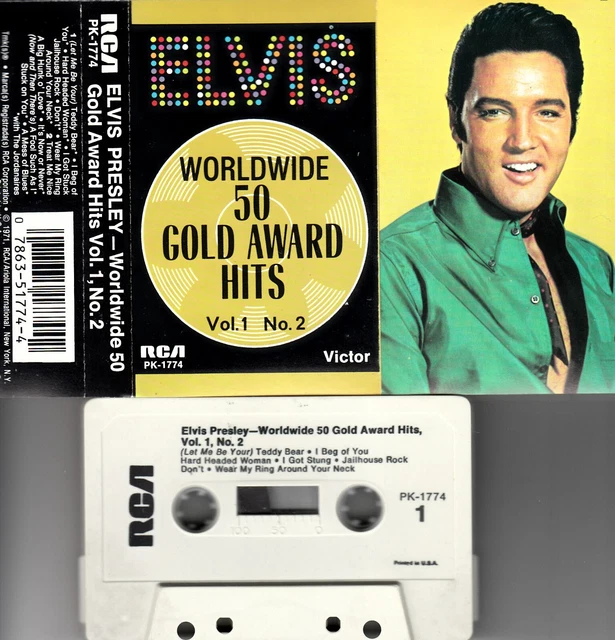 ELVIS PRESLEY - Worldwide 50 Gold Award Hits Vol.1 No.2 📼 MC RCA Victor ...