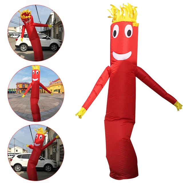 10 FEET RED Inflatable Tube Man Wacky Waving Flailing Arms Dancing Air ...