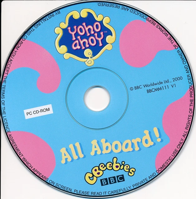 Cbeebies Yoho Ahoy All Aboard Bbc Pc Cd Rom Disc In Sleeve £3
