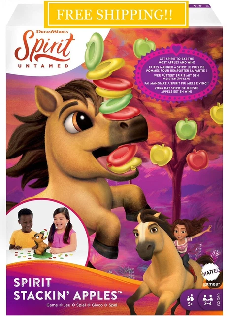 DREAMWORKS SPIRIT UNTAMED Stackin’ Apples Kids Game, Treat-Stacking ...