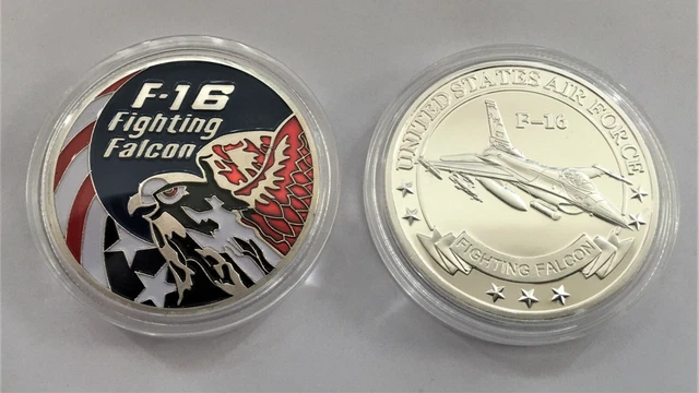 F-16 FALCON USAF United States Air Force Challenge Coin F-105 F-15 F-35 ...
