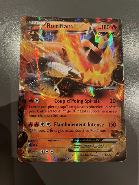 CARTE POKÉMON ROITIFLAM EX 14/122 - XY RUPTURE TURBO - FR EUR 4,75 ...
