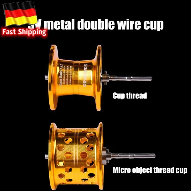 DIY BAITCASTING FISHING Reel 18+1 BB Spool Metal Deep Shallow Spools ...