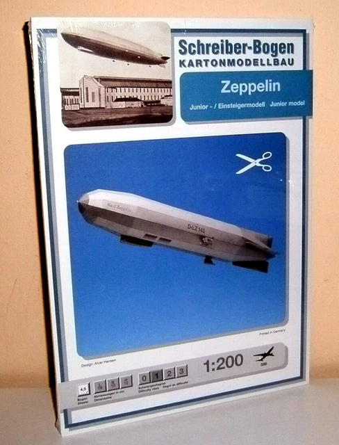 + KARTONMODELLBAU ZEPPELIN D-LZ 140 SCHREIBER-BOGEN 586 Cardboard Model ...