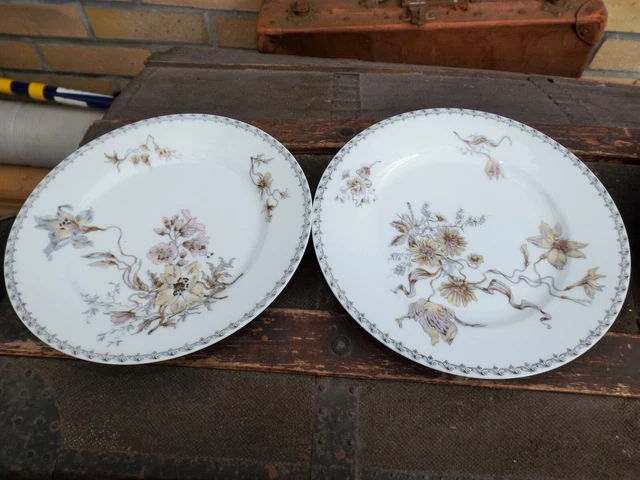 LOT 5 ASSIETTES Plates Porcelaine Grand dépôt Bourgeois Paris Marseille ...