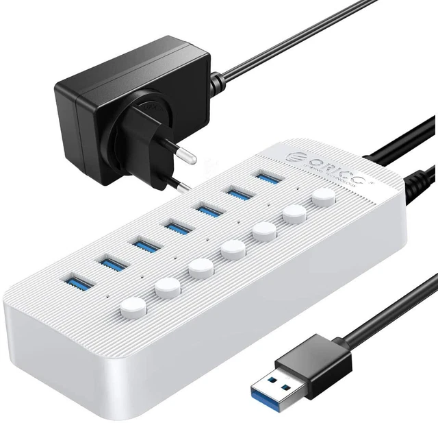 ORICO HUB USB 3.0 Alimenté Secteur 7-Port Hub USB avec Commutateurs ...