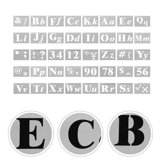 WHITE STICKERS FOR Labeling Inkjet Template Reusable Letter Stencils ...