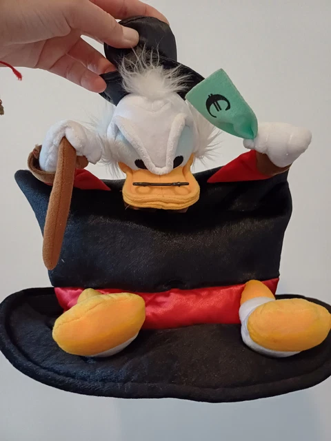DISNEY SCROOGE MCDUCK Novelty Top Hat Disneyland Paris Plush Ducktales ...