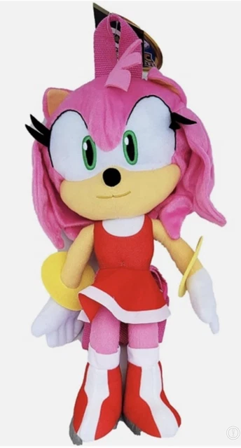 Sonic The Hedgehog 15 Amy Rose Plush Doll Backpack Authentic Brand