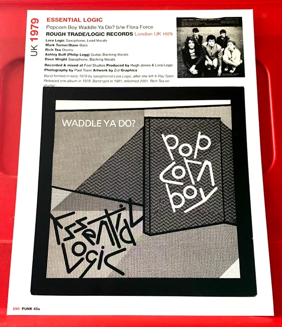 ESSENTIAL LOGIC POPCORN Boy Waddle Ya Do Record Cover Art PICTURE/PRINT ...