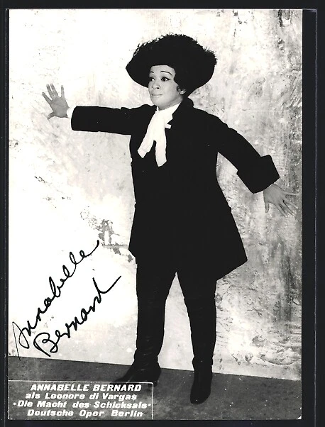 POSTCARD OPERA SINGER Annabelle Bernard as Leonore di Vargas in The ...