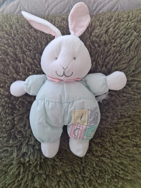 RARE VINTAGE NOSTALGIC Mothercare Pastel Abc Bunny Rabbit Comforter Hug ...