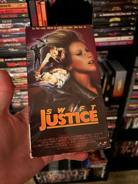 SWIFT JUSTICE (1989) VHS Trans World Entertainment Rare Action Horror ...