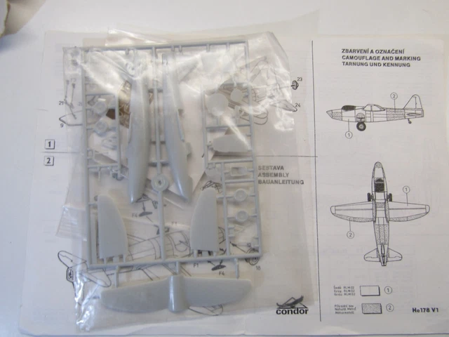 CONDOR 1:72 SCALE Heinkel He 178 V1 Model Kit # C72003 EUR 29,06 ...