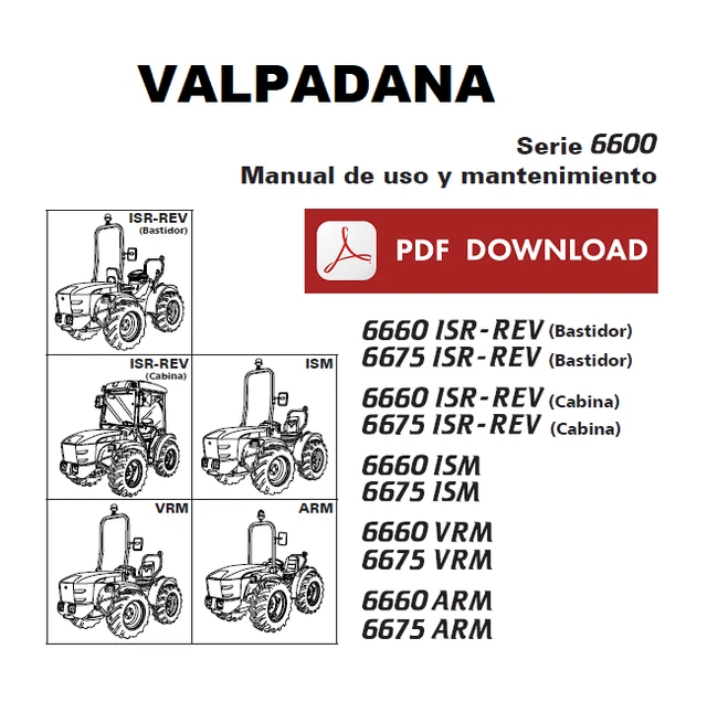 VALPADANA 6660 6675 Manuale uso manutenzione Libretto istruzioni ...