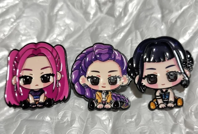 KPOP DEMON HUNTERS Huntrix Pin Badge Set of 3 £57.76 - PicClick UK