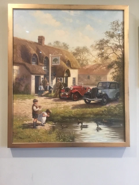 KEVIN WALSH (B.1950 ) Large Original Oil Painting of an Country Pub ...