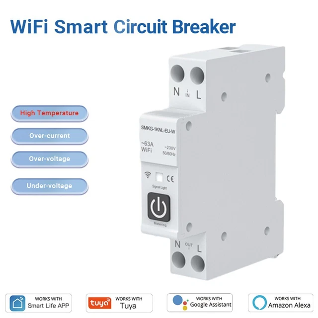 Interrupteur Intelligent Wifi Pour Disjoncteur Tuya Avec T L Commande