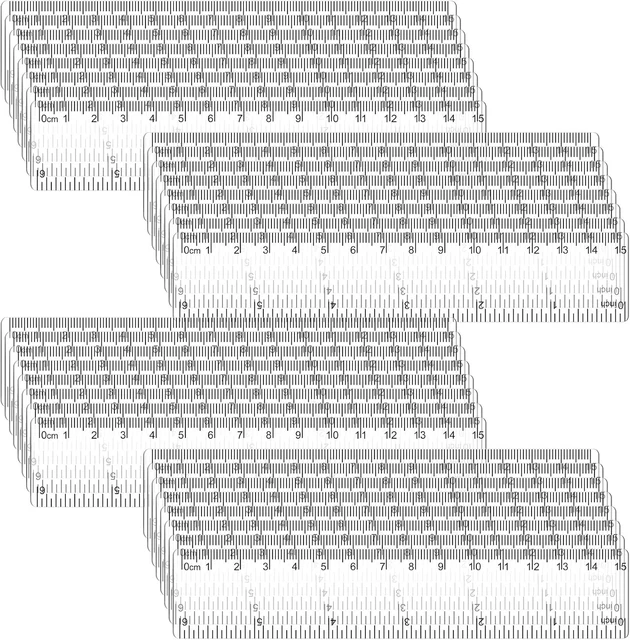 32 PACKS 6 Inch Rulers Small Ruler Assorted Colors Small Plastic Rulers ...