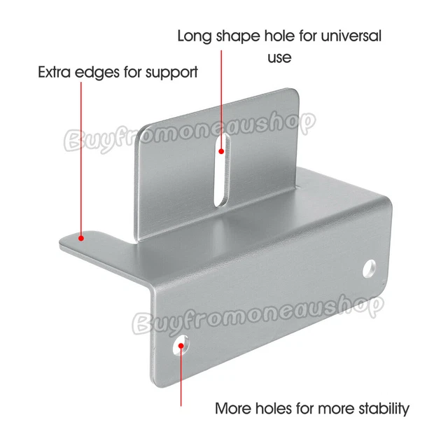 4 PCS SOLAR Panel Z-Bracket Mounting Flat Roof Yacht RV Mount Aluminum ...