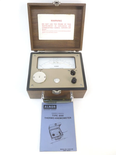 ALNOR THERMO-ANEMOMETER TYPE 8500 Air Velocity Meter $50.00 - PicClick