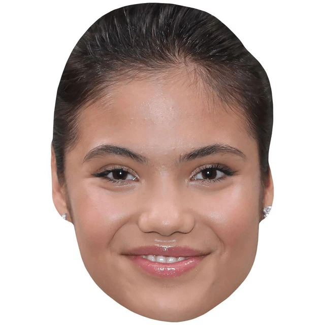 EMMA RADUCANU (SMILE) Celebrity Mask, Flat Card Face EUR 6,30 - PicClick IT