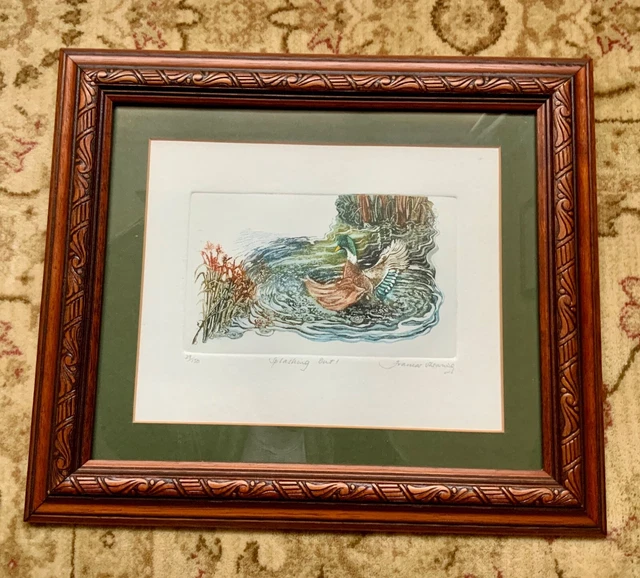 SMALL AQUATINT ETCHING Frances Shearing Signed Limited Edition No. 29/ ...