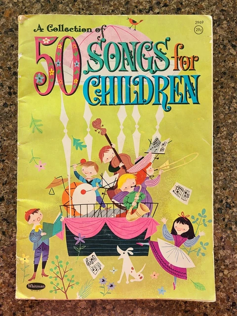50 SONGS FOR Children classic sheet music song book USA Whitman VINTAGE ...