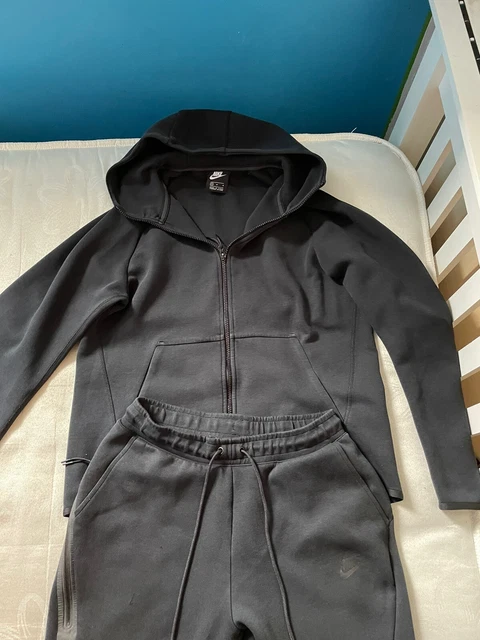 NIKE TECH FLEECE Full Tracksuit Black Hoodie & Joggers Size Medium Old Season £80.00 - PicClick UK