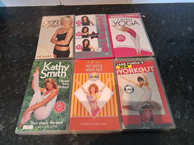 EXERCISE AND FITNESS Vhs X 6 Lizzie Webb Jane Fonda Geri Halliwell ...