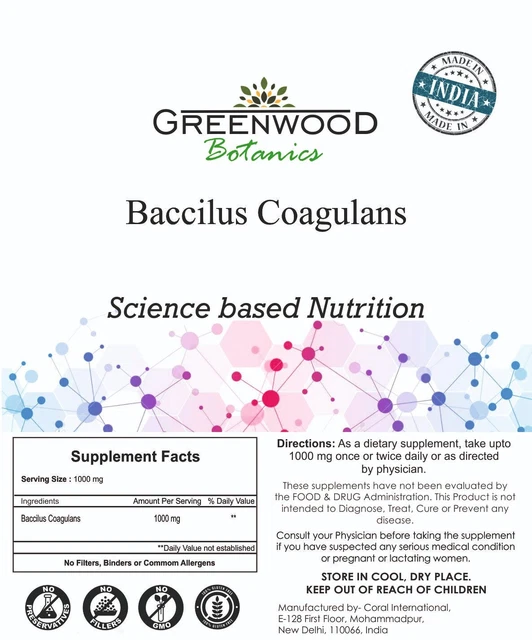 BACILLUS COAGULANS POWDER 100% pure Highest quality supplement £28.15 ...