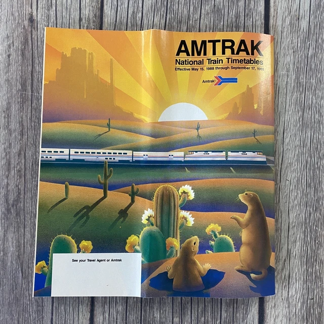 VINTAGE AMTRAK NATIONAL Train Timetables Booklet Brochure September ...