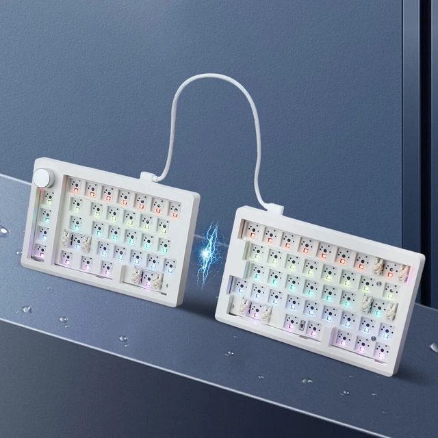 SPLIT MECHANICAL KEYBOARD Kit RGB Ergonomics Game Keyboard PC Gamer ...