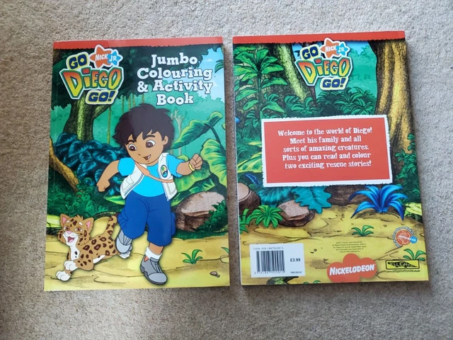 NICK JR GO Diego Go: Jumbo Colouring & Activity Book x 2 (as new) £3.28 ...