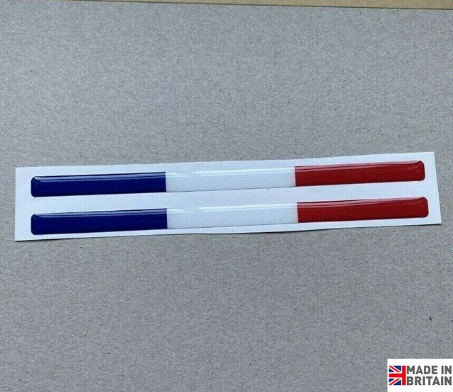 SLIMLINE FRENCH FLAG Domed Sticker 3D Gel Overlay France Badge Car ...
