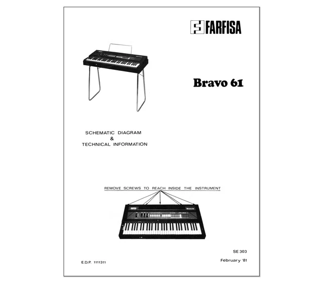 FARFISA BRAVO 61 Service Manual Schematic Diagrams Schaltplan Schema ...