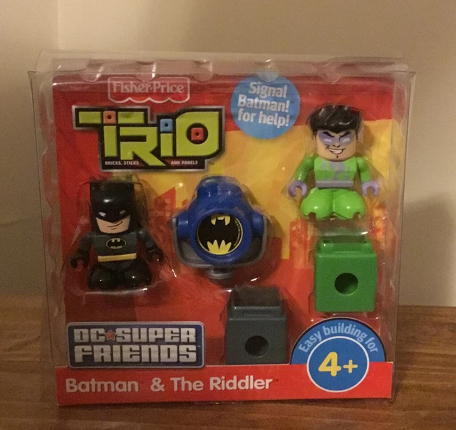 FISHER PRICE TRIO DC Super Friends BATMAN & THE RIDDLER Nuovo AA EUR 17 ...