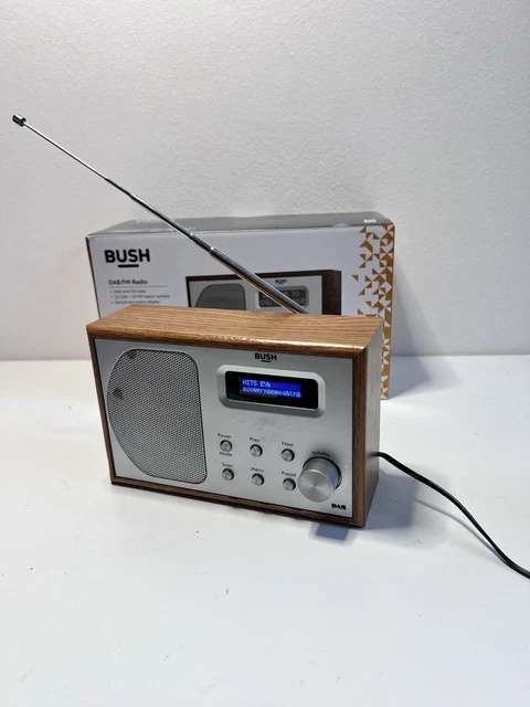 BUSH DAB/FM RADIO Wooden Effect Mini Model: BD-1207S Power Supply ...