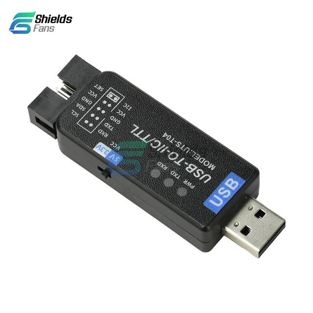 USB TO IC2 IIC/TTL Serial UART Communication Module CH341T Flashing ...