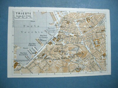STAMPA ANTICA OLD map MAPPA FRIULI TRIESTE 1927 EUR 6,00 - PicClick IT