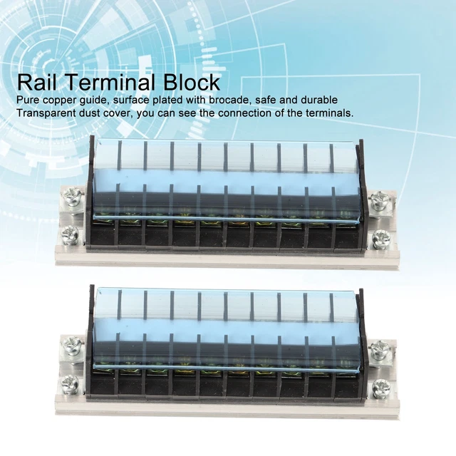 SCREW TERMINAL BLOCK Terminal Block Transparent Cover Easy Connection ...