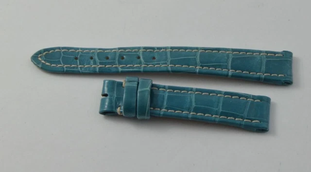 BREITLING CUIR CROCO Bracelet 15MM 15-14 Pour Fermeture Boucle Ardillon ...